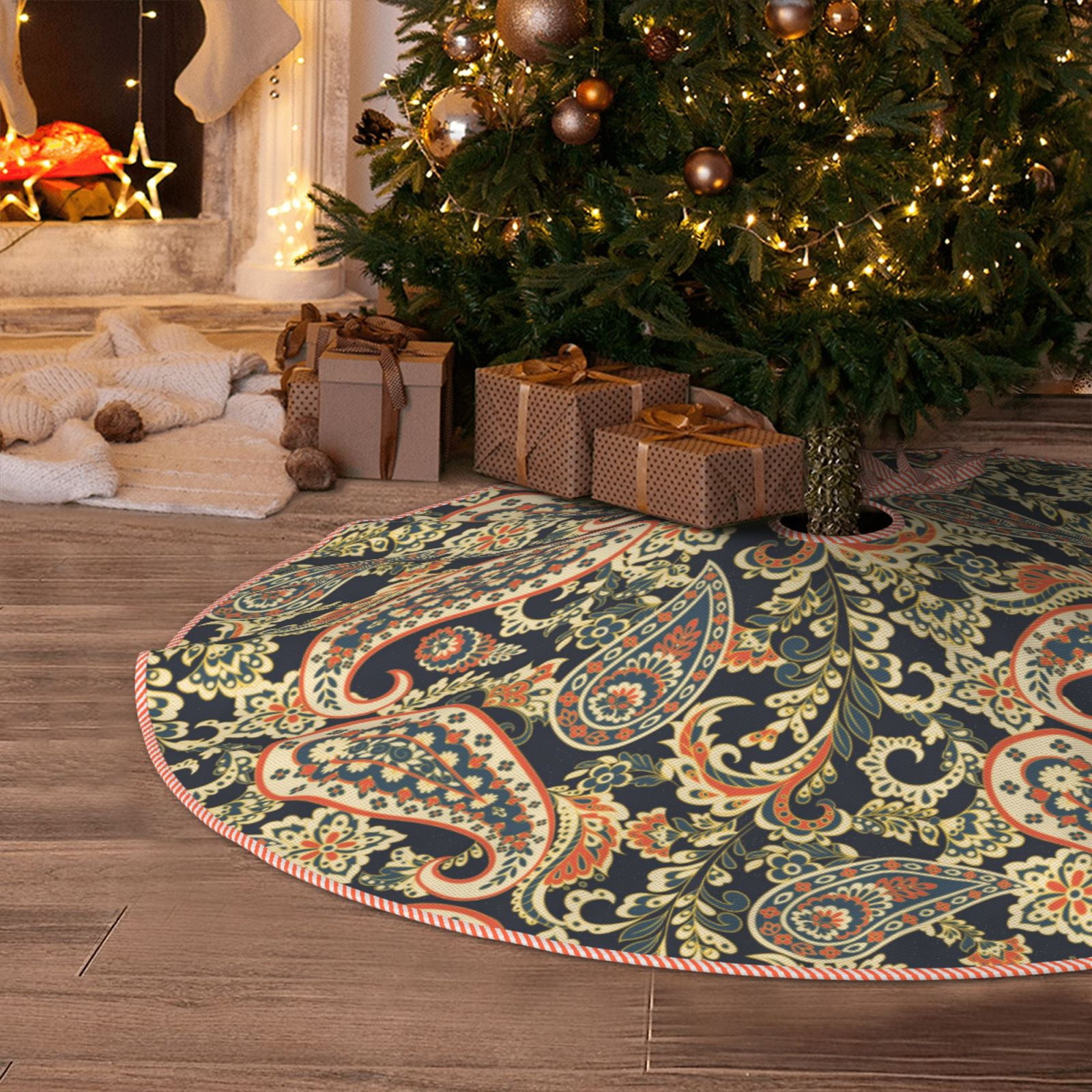 Christmas Tree Skirt - Paisley Pattern No.9086 Halloween Tree Skirt ...