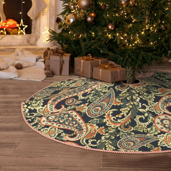 Christmas Tree Skirt - Paisley Pattern No.9086 Halloween Tree Skirt ...