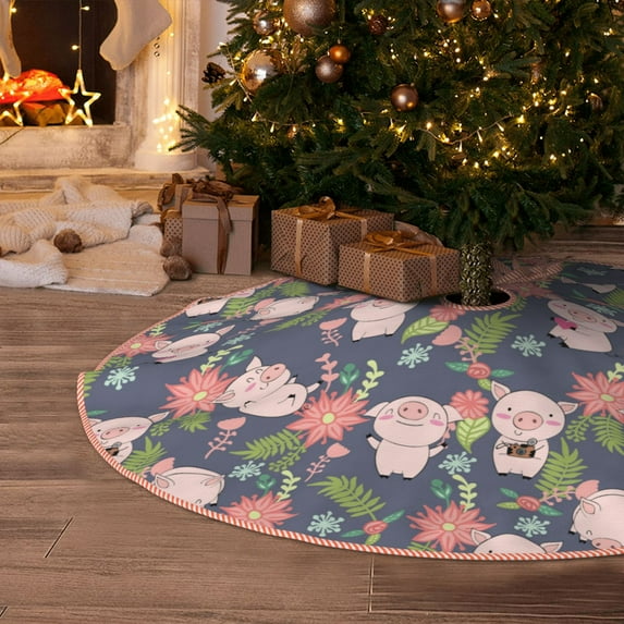 Christmas Tree Skirt - Pigs 1 Halloween Tree Skirt Winter Fall Tree ...