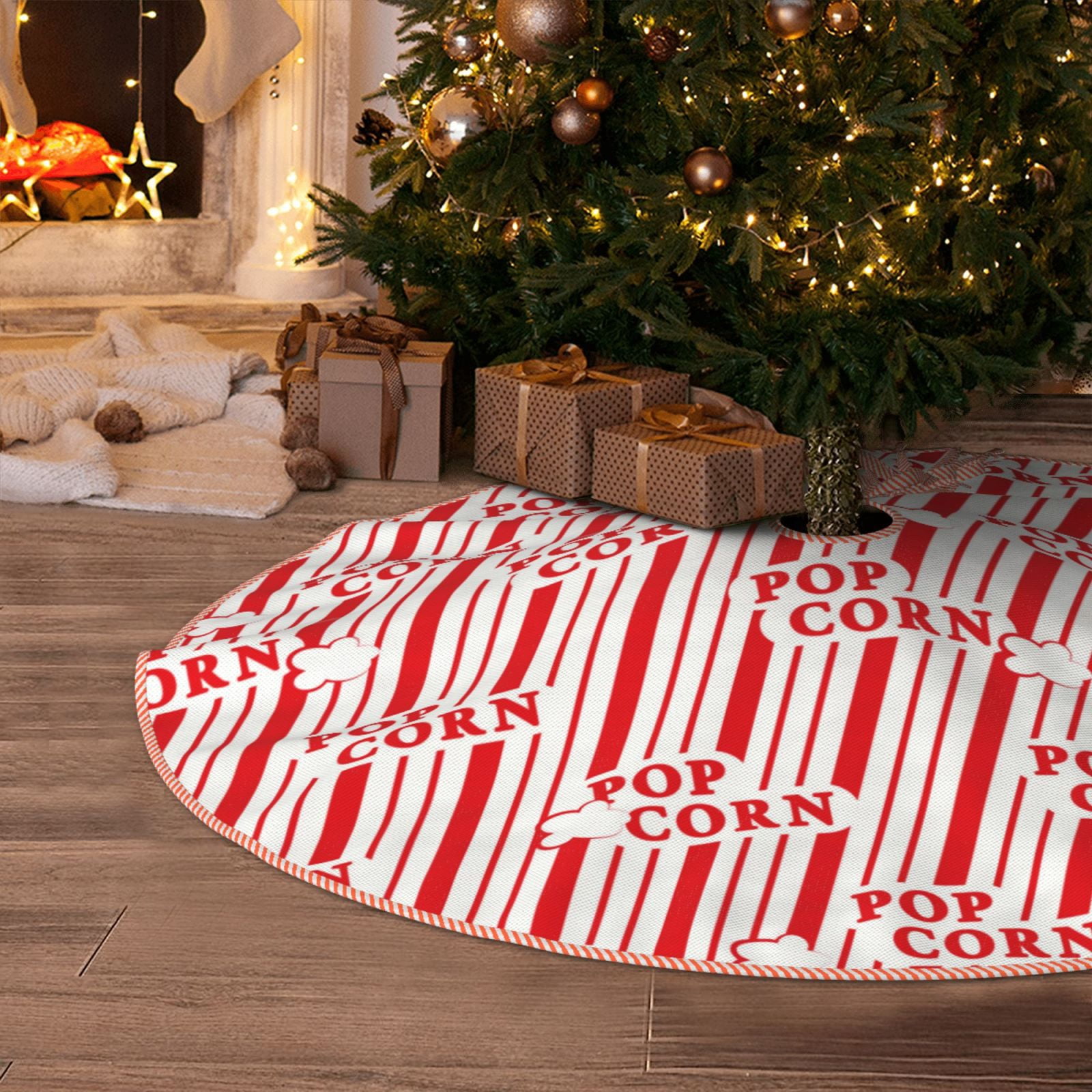 Christmas Tree Skirt - Popcorn 1 Halloween Tree Skirt Winter Fall Tree ...