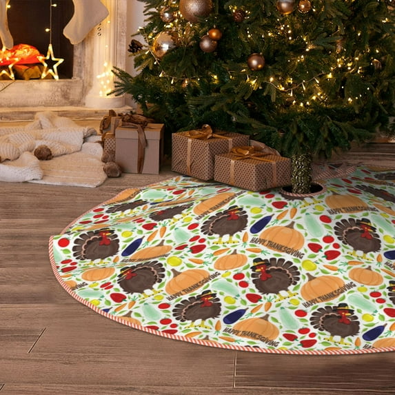 Christmas Tree Skirt - Thanksgiving Halloween Tree Skirt Winter Fall ...
