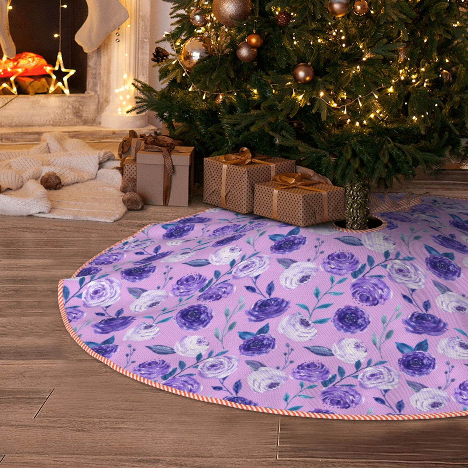 Christmas Tree Skirt - Violet Halloween Tree Skirt Winter Fall Tree ...