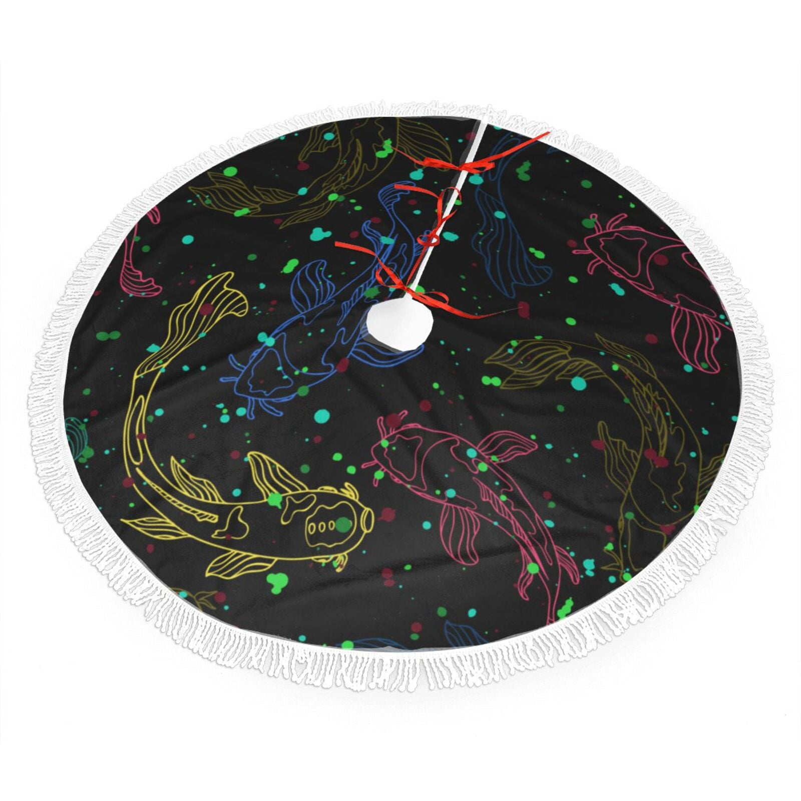 Christmas Tree Skirt Xmas Tree Mat Decorations for Holiday Party Decor ...