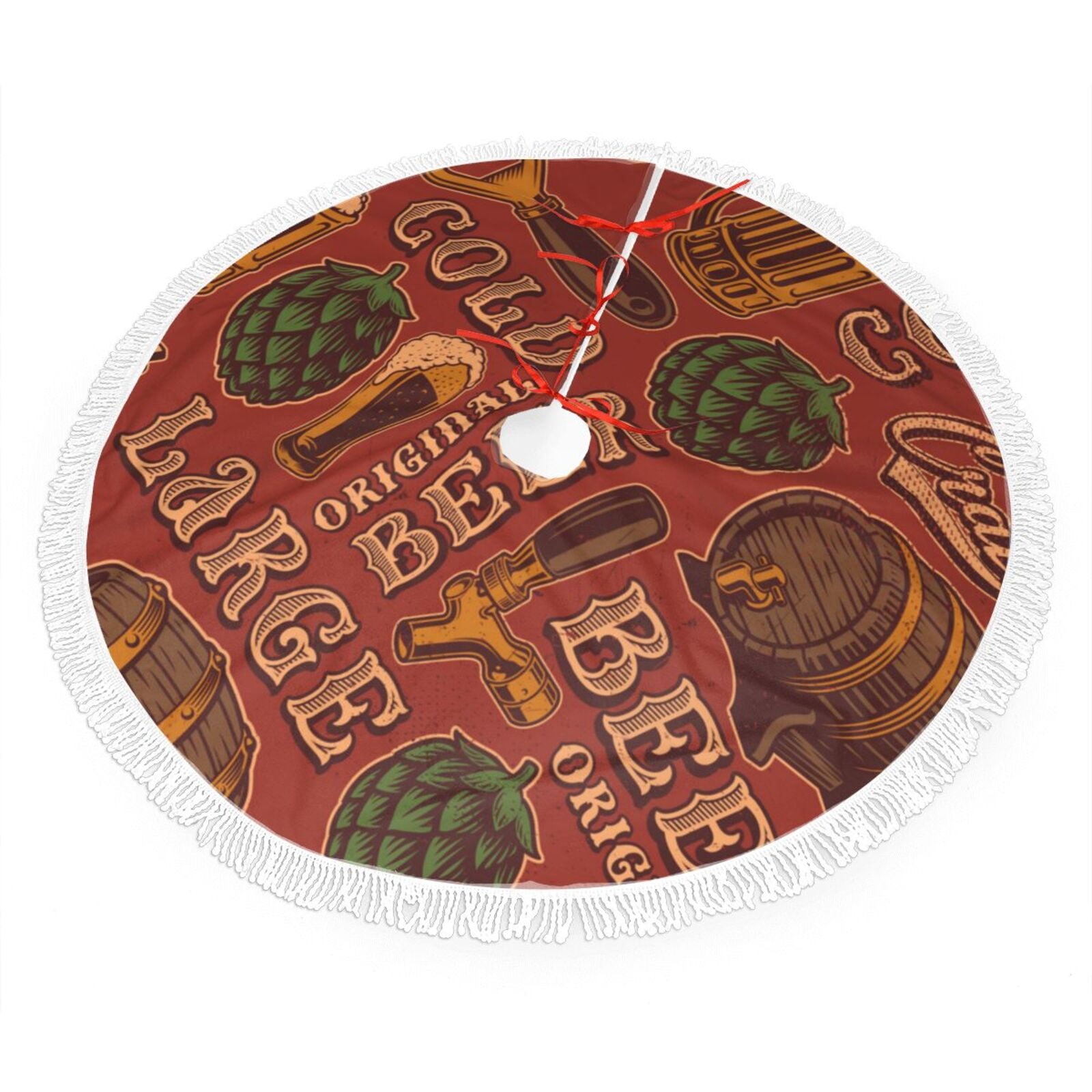 Christmas Tree Skirt Xmas Tree Mat Decorations for Holiday Party Decor ...