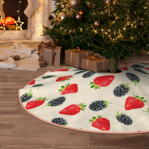 Christmas Tree Skirt - berries Blueberry Print Halloween Tree Skirt ...