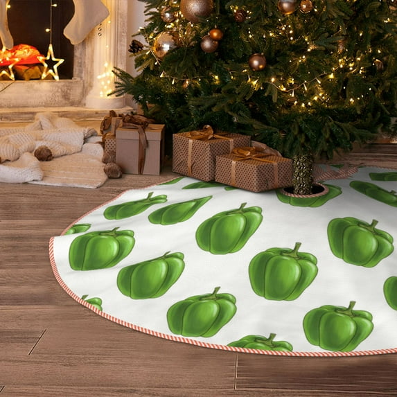 Christmas Tree Skirt - cartoon Bell Pepper Halloween Tree Skirt Winter ...