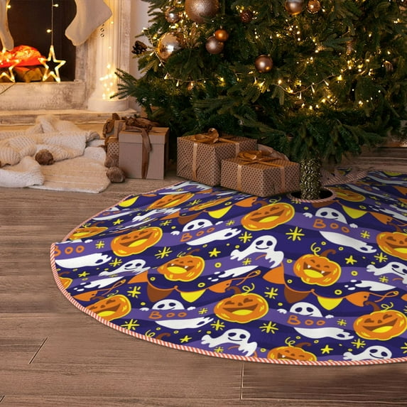 Christmas Tree Skirt - cartoon halloween pumpkin Halloween Tree Skirt ...