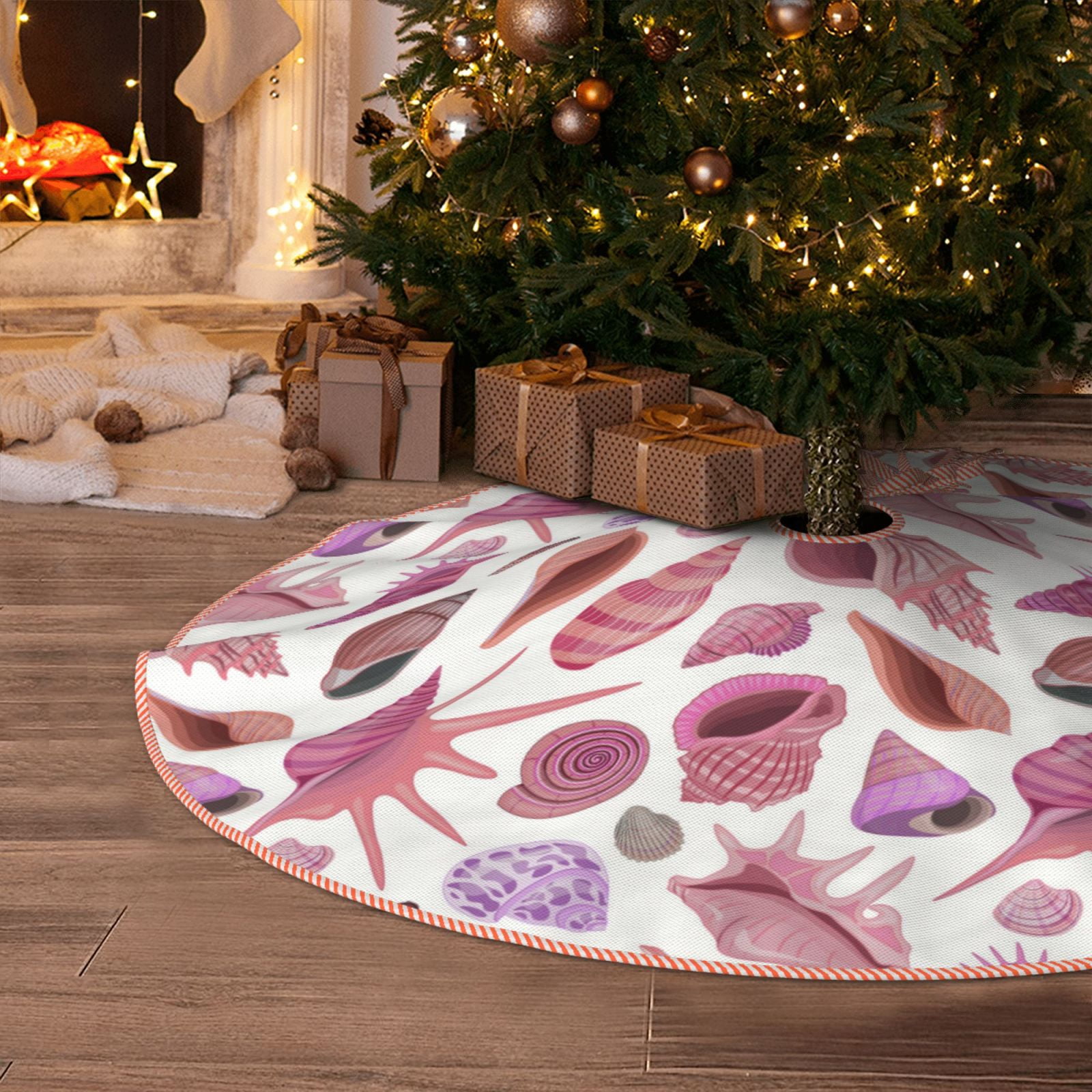 Christmas Tree Skirt cute conch shell Tree Skirt for Merry Christmas ...