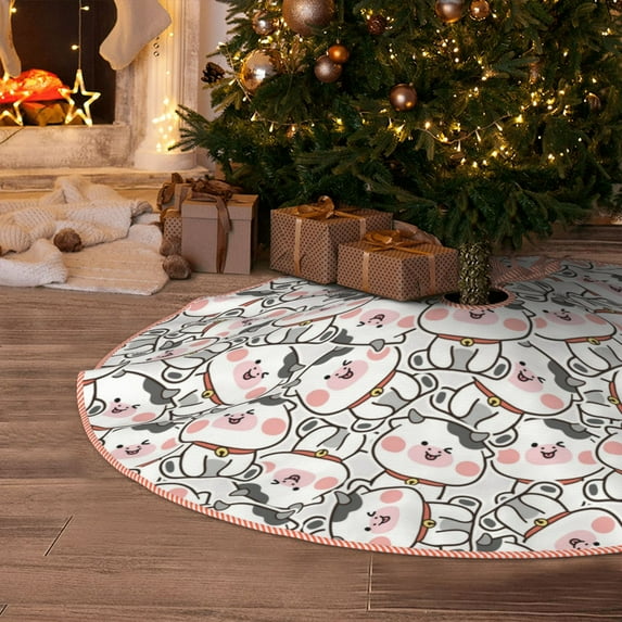 Christmas Tree Skirt - cute cow cartoon Kawaii funny Halloween Tree ...