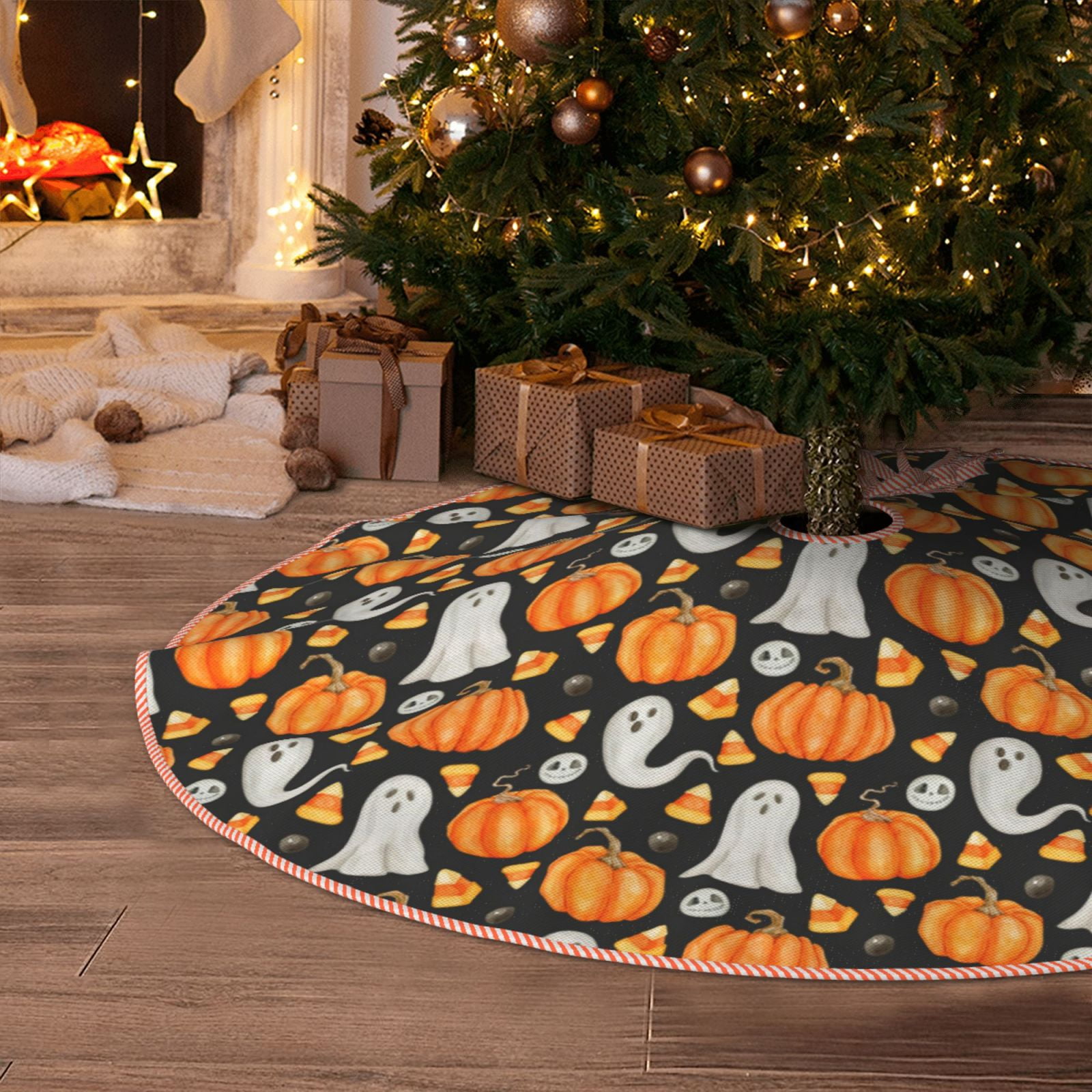 Christmas Tree Skirt - cute ghost halloween Halloween Tree Skirt Winter ...