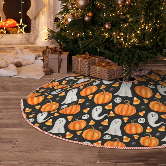 Christmas Tree Skirt - cute ghost halloween Halloween Tree Skirt Winter ...