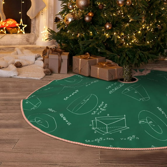Christmas Tree Skirt - green Math equation Print Halloween Tree Skirt ...