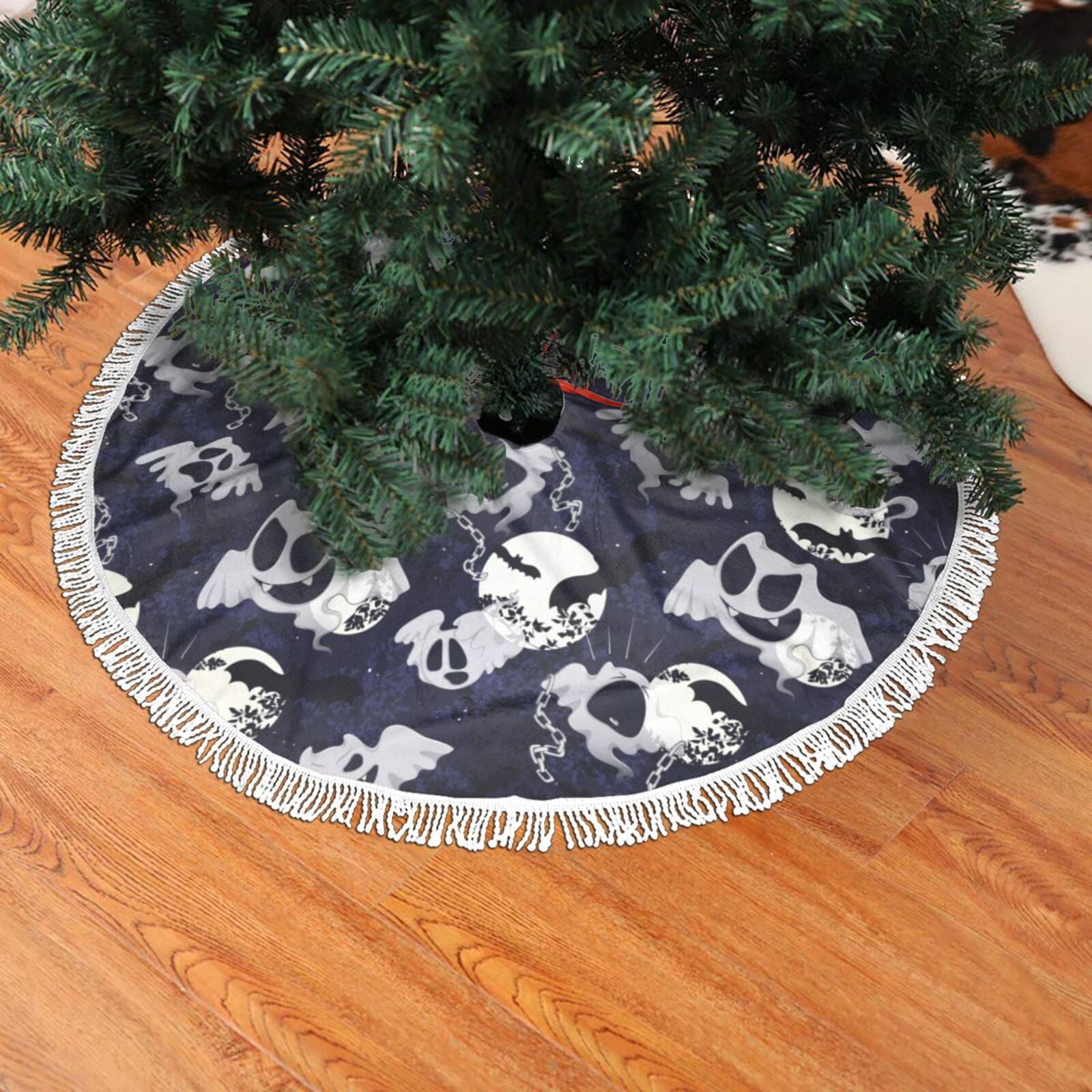 Christmas Tree Skirt, halloween ghost cute Christmas Tree Decorations ...