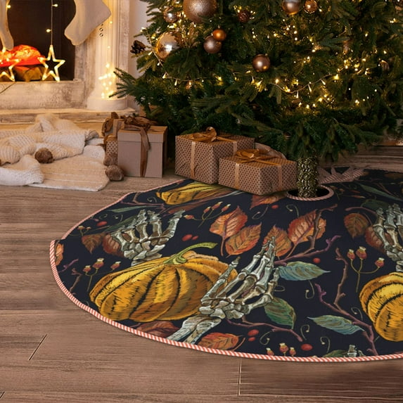 Christmas Tree Skirt - halloween pumpkin background Halloween Tree ...