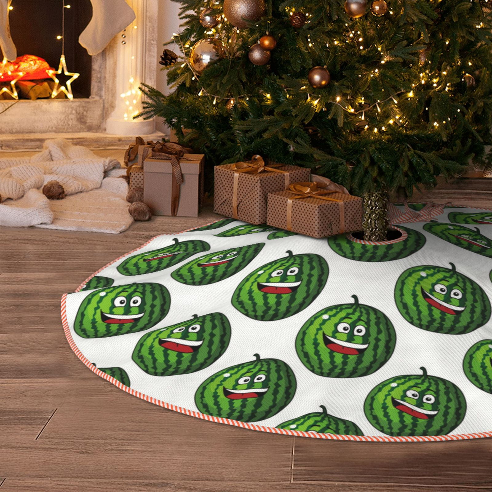 Christmas Tree Skirt - happy watermelon Halloween Tree Skirt Winter ...