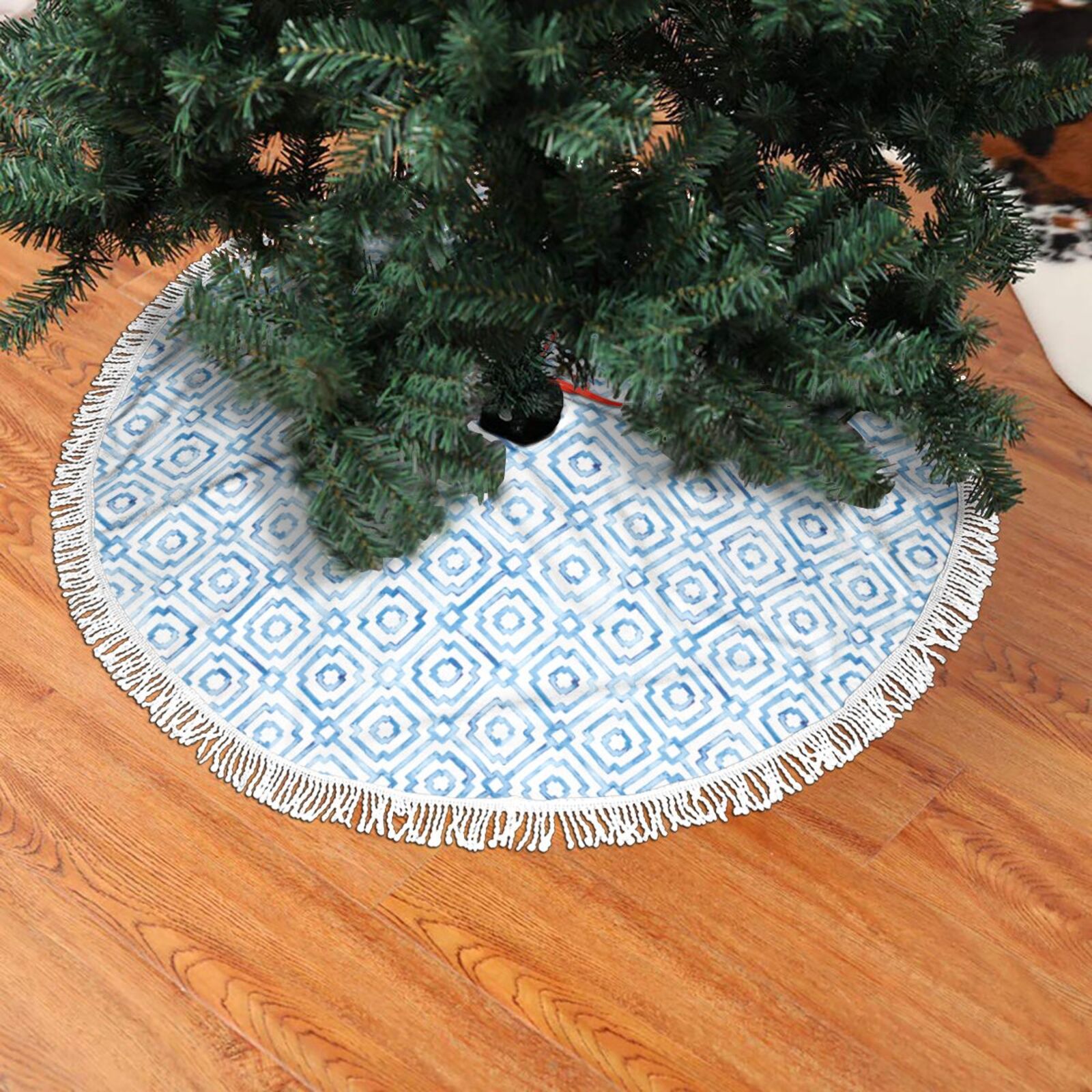 Christmas Tree Skirt, moroccan pattern Christmas Tree Decorations ...