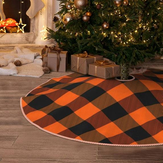 Christmas Tree Skirt - plaid halloween Halloween Tree Skirt Winter Fall ...
