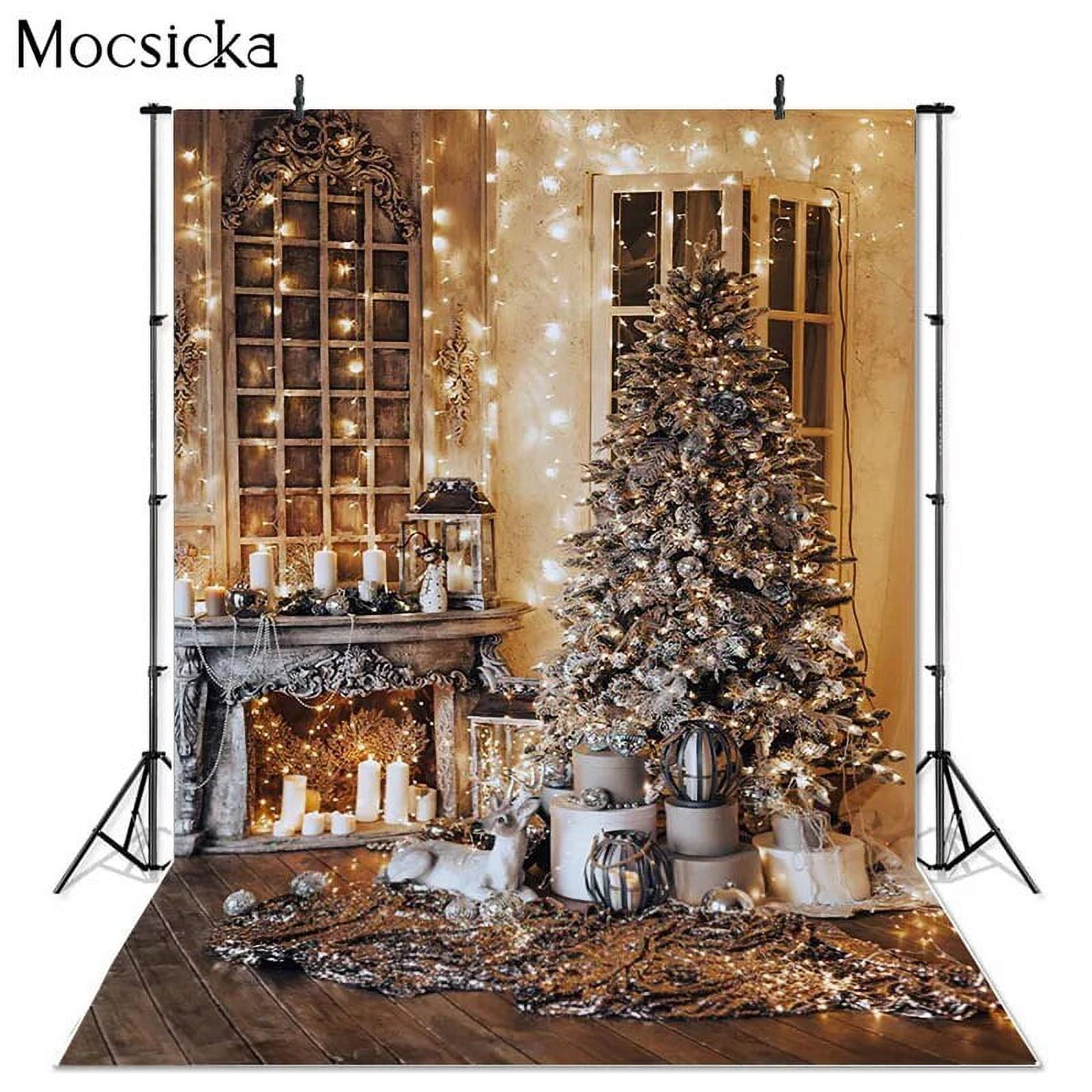 Christmas Tree Snowflake Backdrop For Photography Winter Snow Portrait Child Kids Background For ...