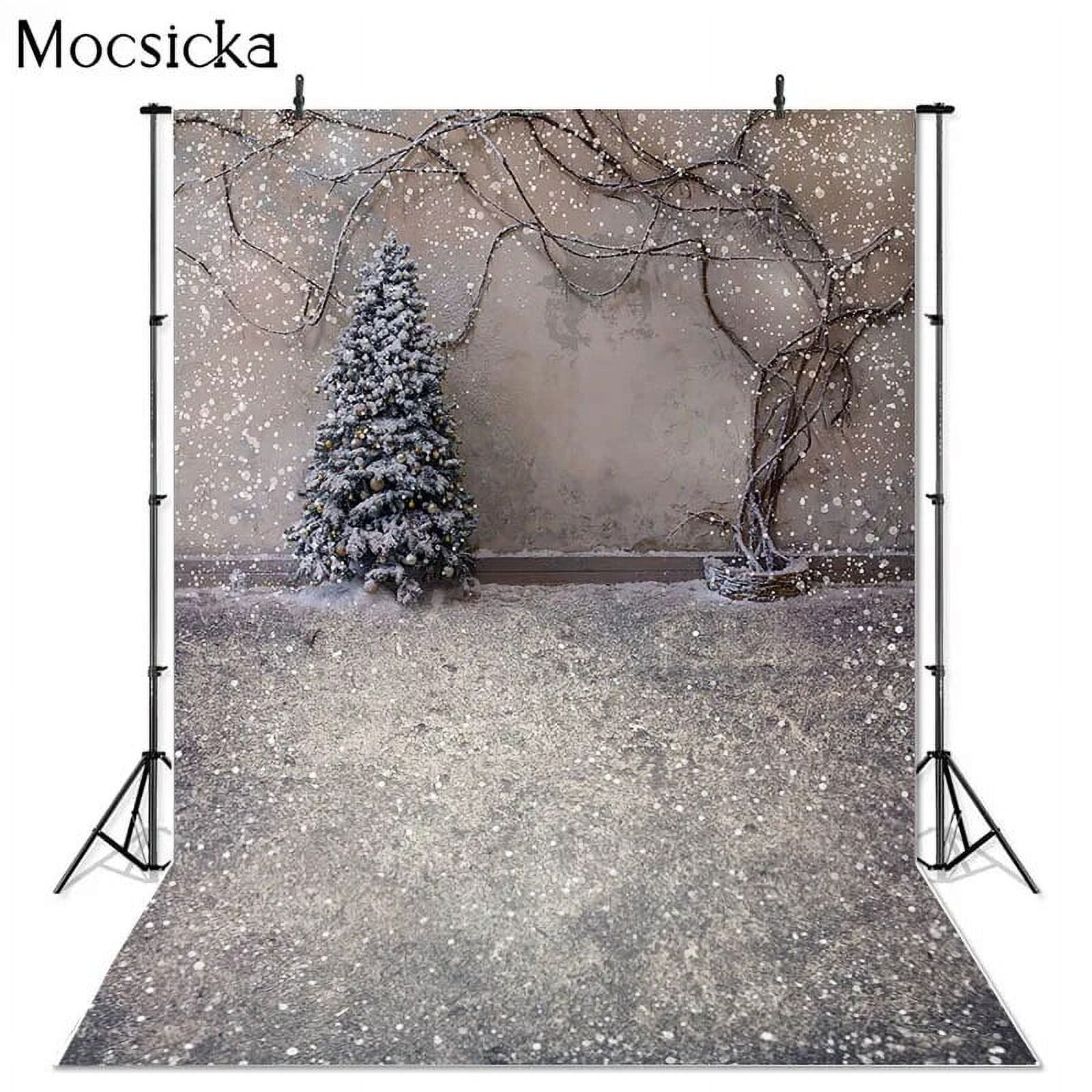 Christmas Tree Snowflake Backdrop For Photography Winter Snow Portrait ...