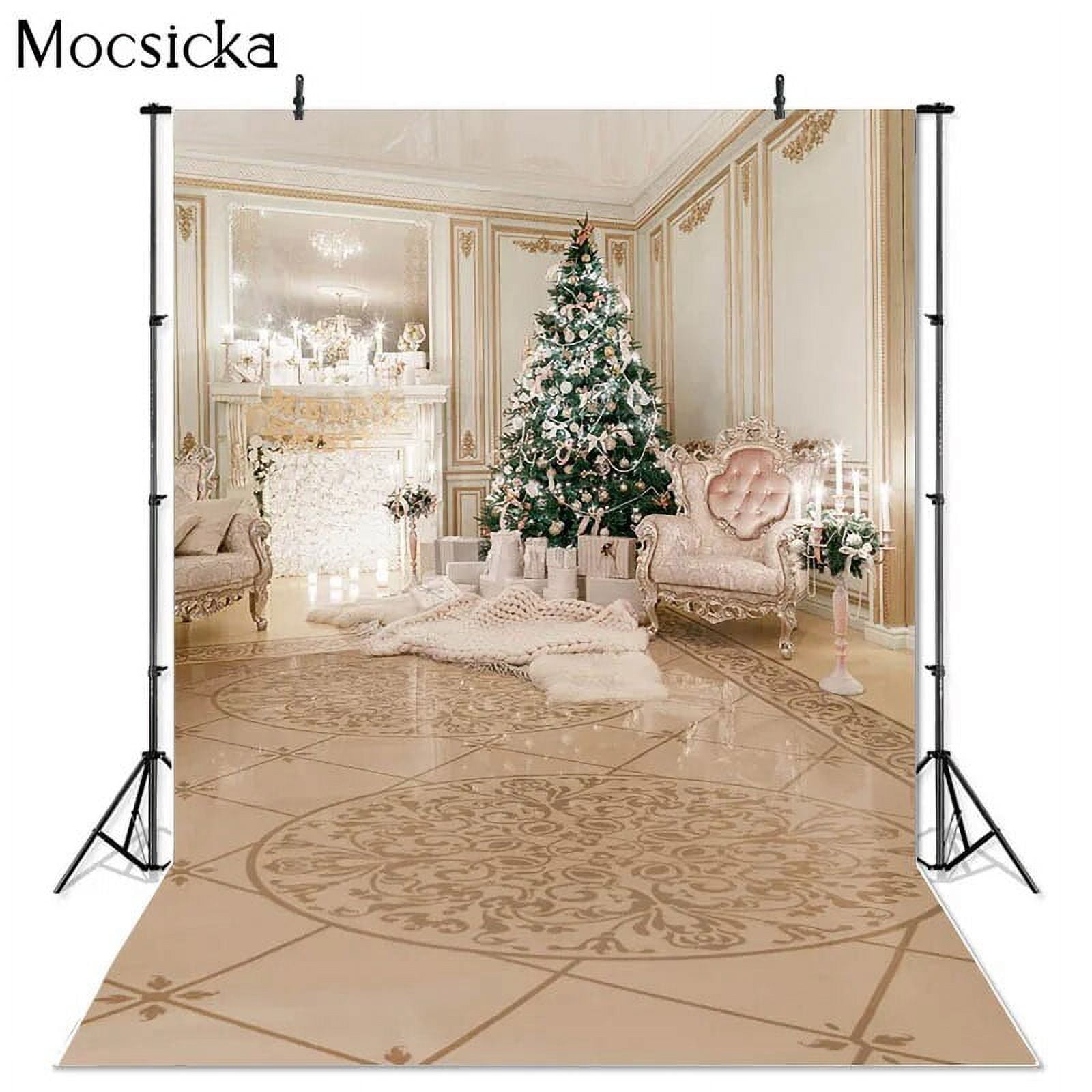 Christmas Tree Snowflake Backdrop For Photography Winter Snow Portrait ...