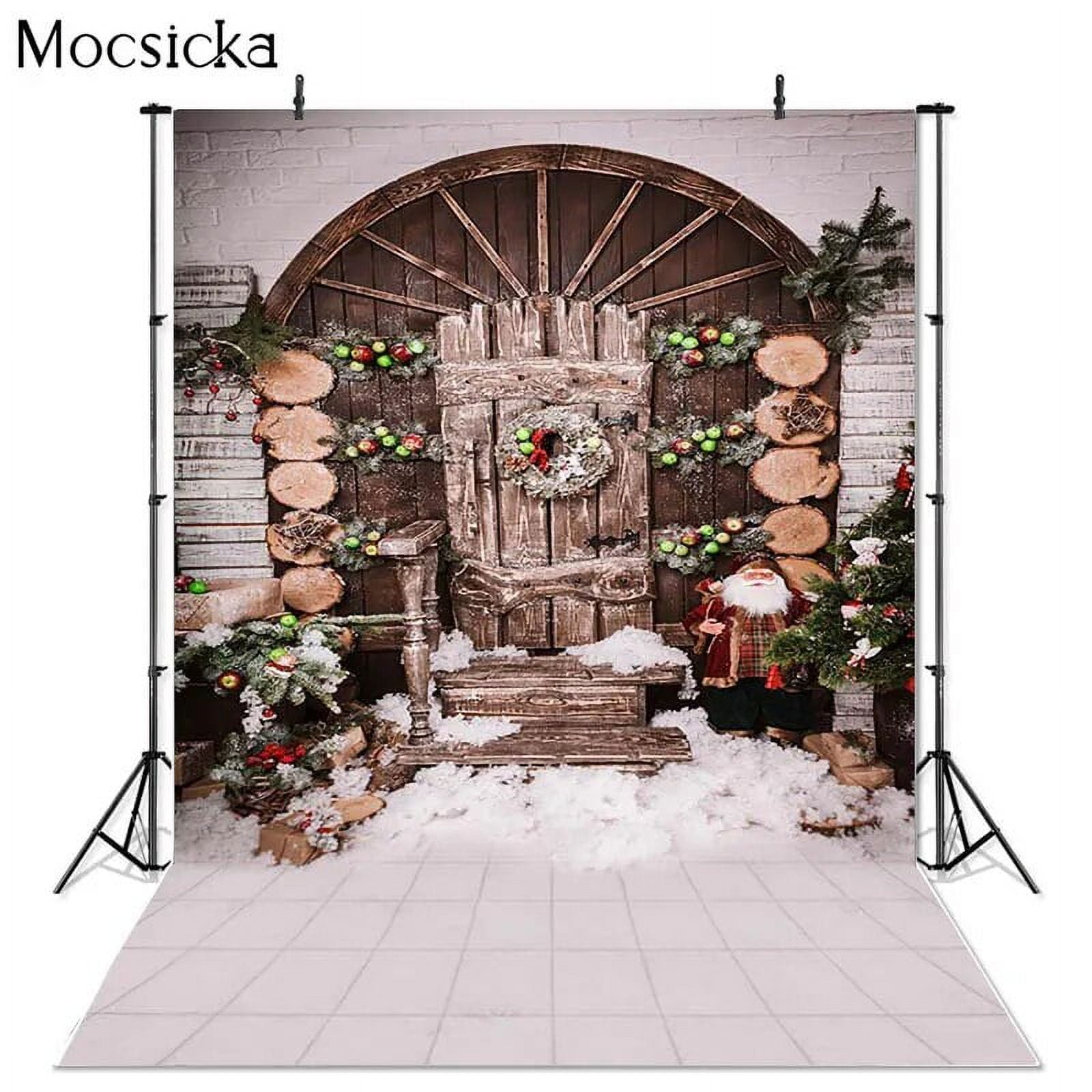 Christmas Tree Snowflake Backdrop For Photography Winter Snow Portrait ...
