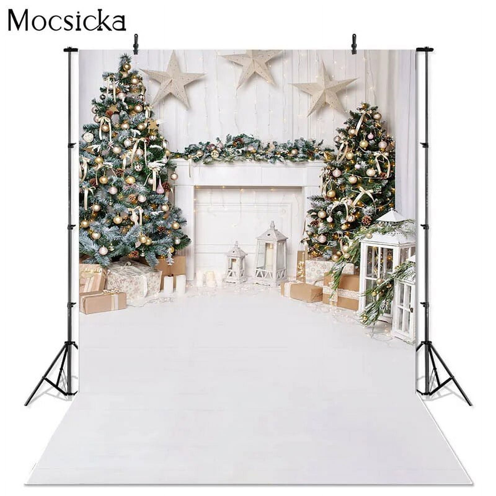 Christmas Tree Snowflake Backdrop For Photography Winter Snow Portrait ...