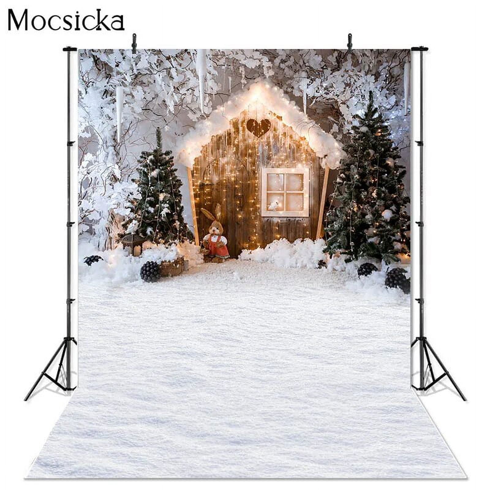 Christmas Tree Snowflake Backdrop For Photography Winter Snow Portrait ...