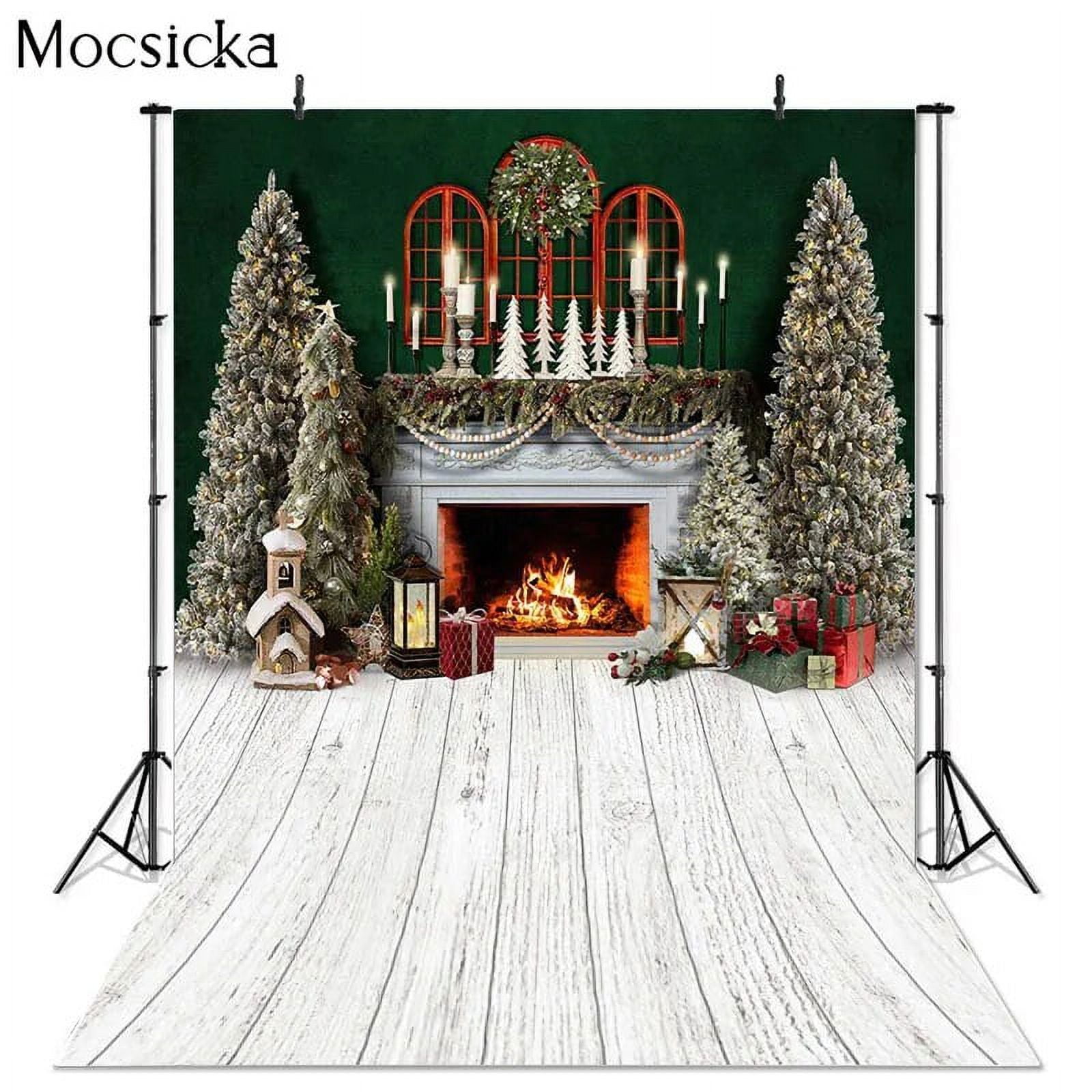 Christmas Tree Snowflake Backdrop For Photography Winter Snow Portrait ...