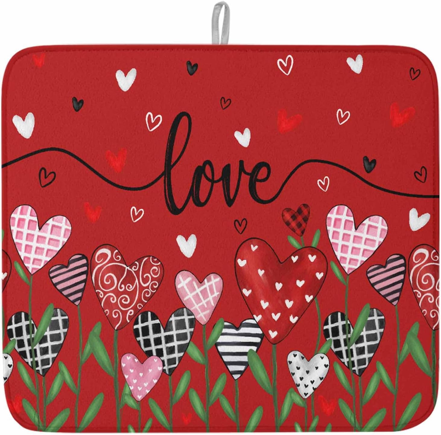 Christmas Tree Snowman Dish Drying Mats for Kitchen Counter, Snowflake ...