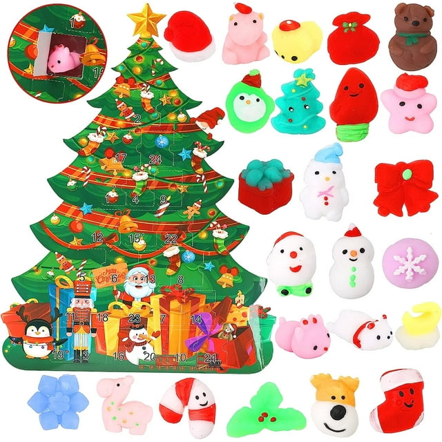 Christmas Tree Squishy Toys, 2023 Christmas Countdown Calendar for Kids ...