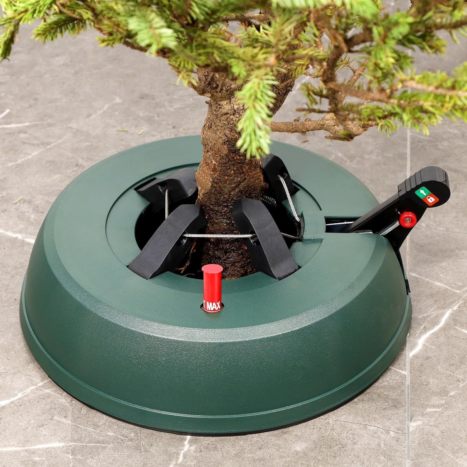 Christmas Tree Stand with Water Reservoir, Fast Clamp, Foot Pedal ...