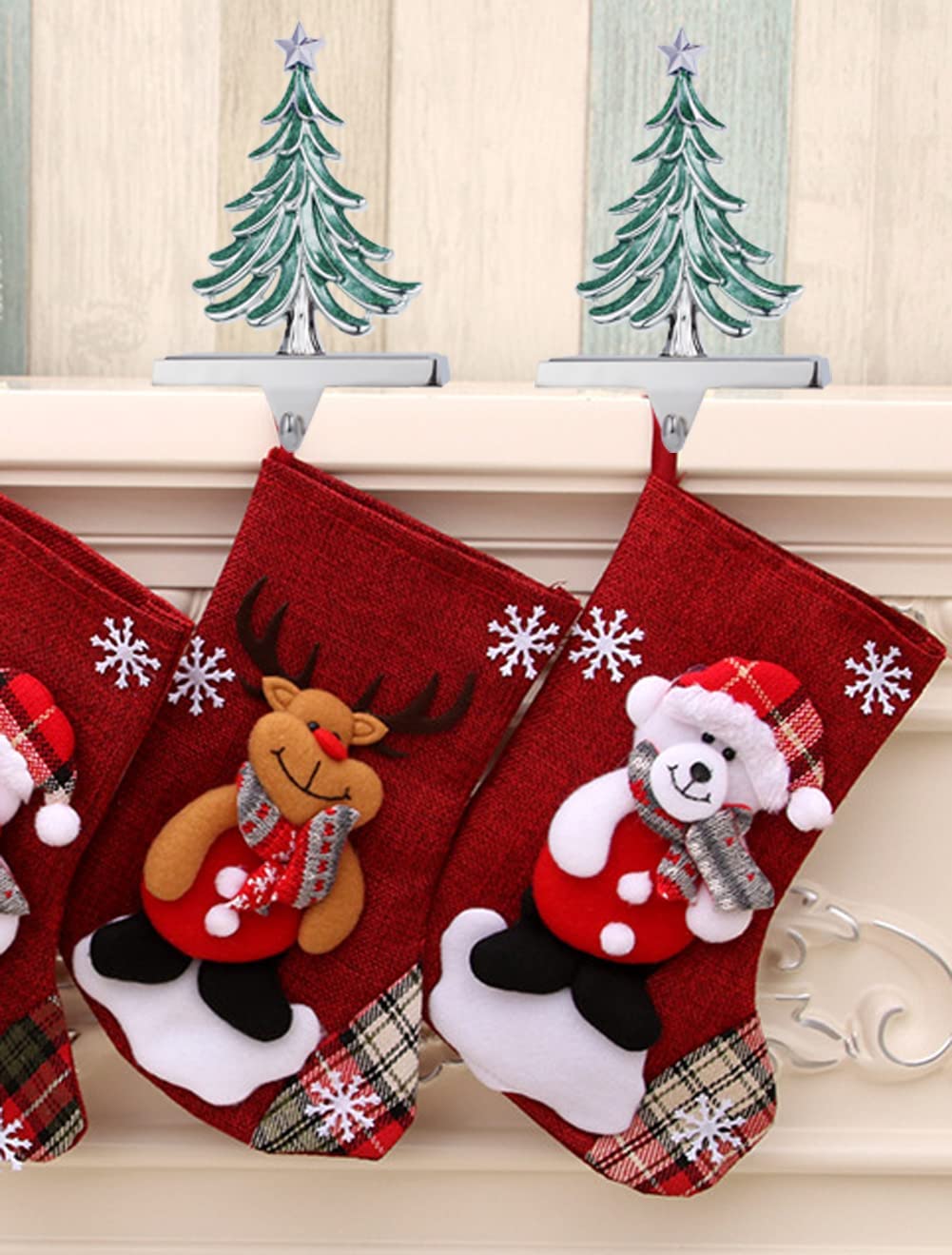 Christmas Tree Stocking Holders Set of 2- Tree Stocking Hanger for ...