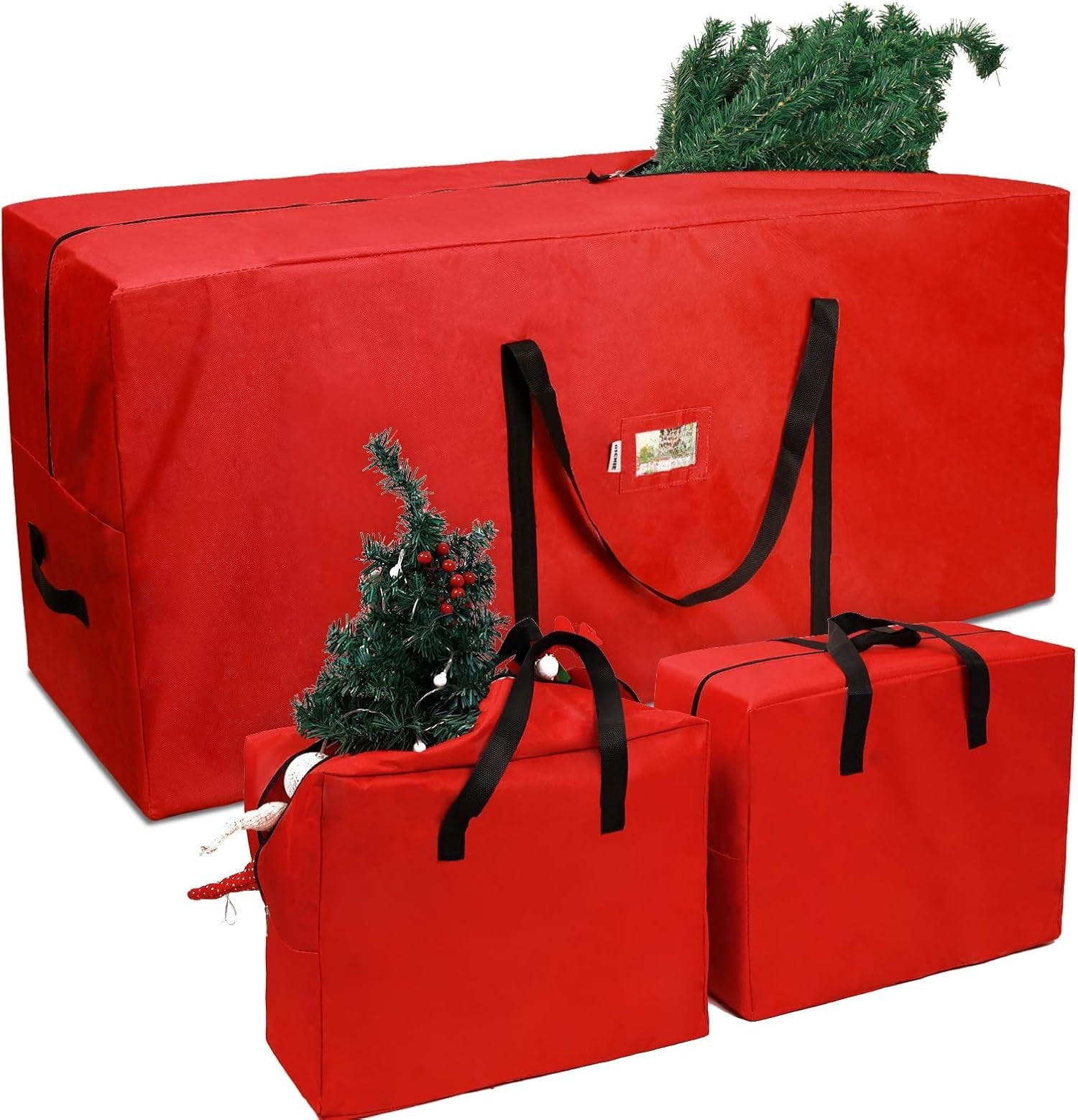 Christmas Tree Storage Bag 9ft (3pc Set), Fits Up to 9 Foot Artificial ...