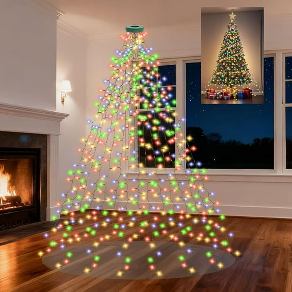Christmas Tree String Lights, 400LED 16 Lines Christmas Lights for Tree ...