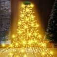 Christmas Tree String Lights Decorations with Ring, 400 LED 6.5ft 16 ...