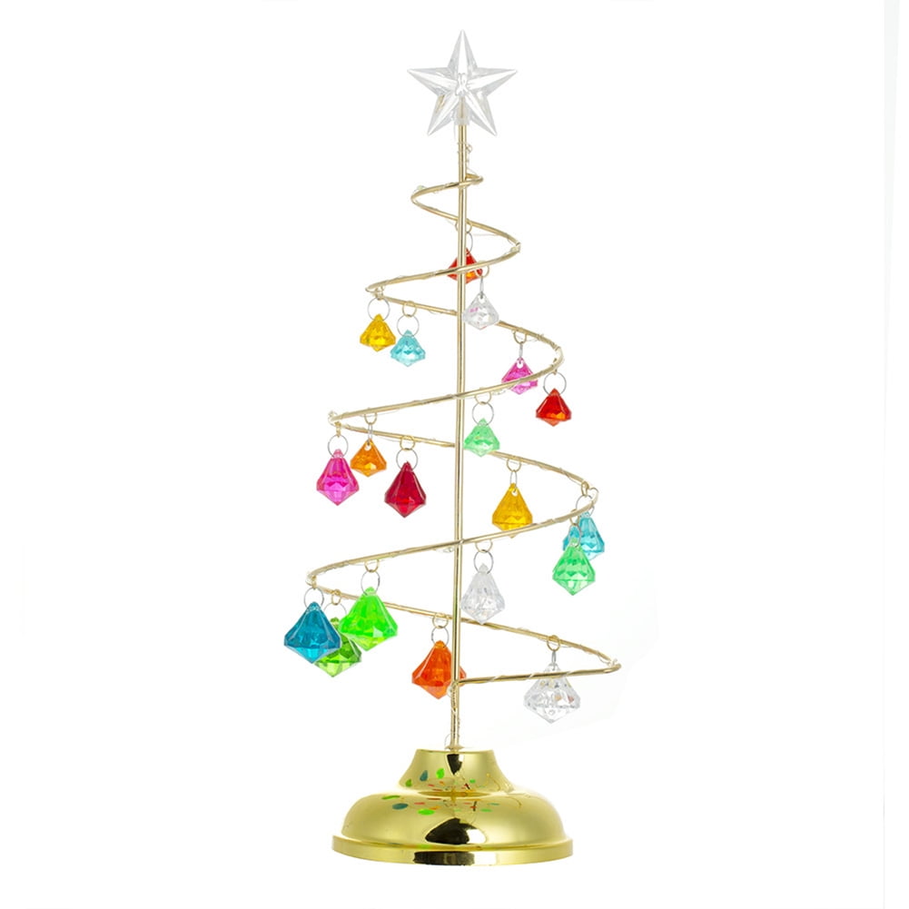 Christmas Tree Table Lamp, LED Christmas Spiral Night Light with ...
