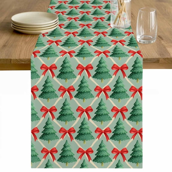 Christmas Tree Table Runner 48 Inches Long Farmhouse Dress Scarves ...