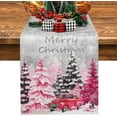 Christmas Tree Table Runner Snowflake Red Truck Table Runner Merry Xmas ...