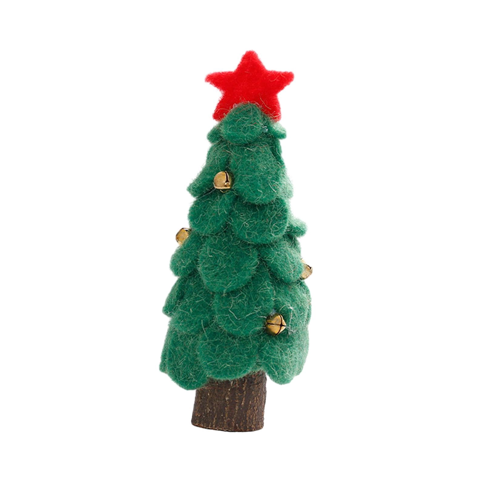 Christmas Tree Tabletop Ornament with Star Desktop Art Craft Xmas Table ...