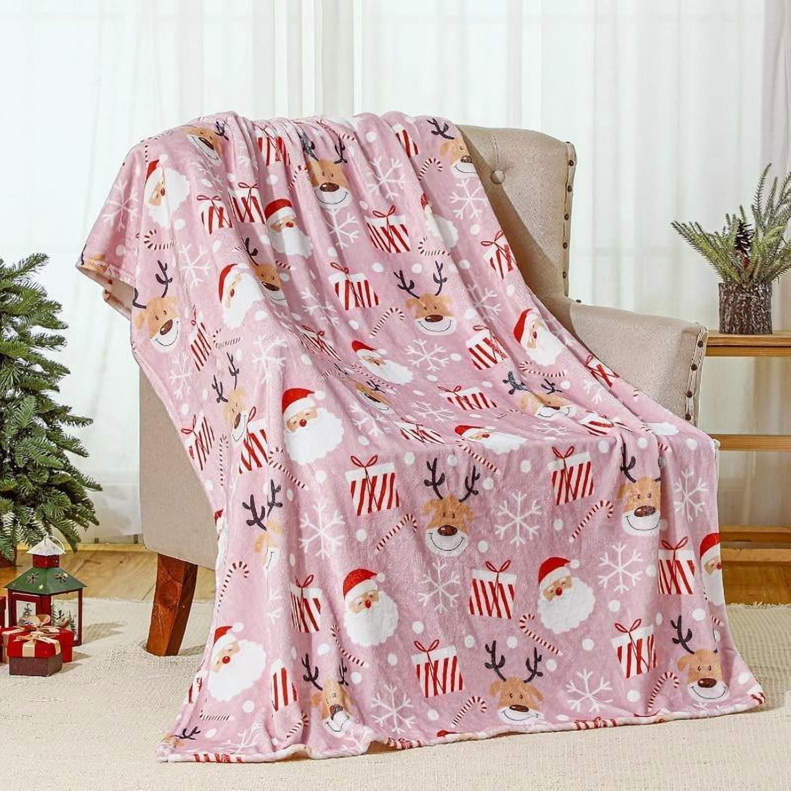 Christmas Tree Throw Blanket Cute Soft Warm Lightweight Microfiber ...