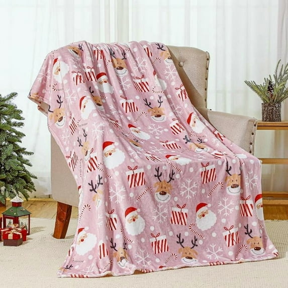 Christmas Tree Throw Blanket Cute Soft Warm Lightweight Microfiber ...