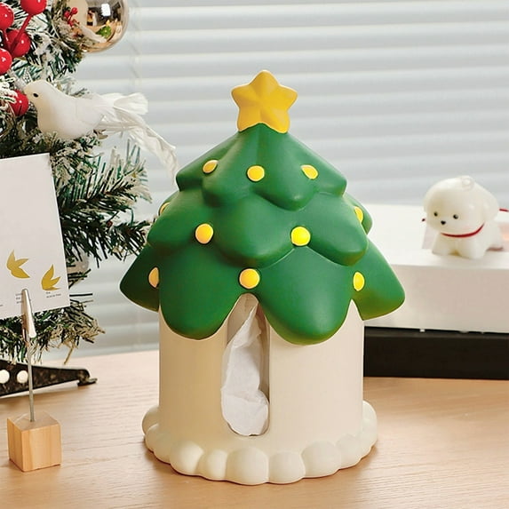 Christmas Tree Tissue Box - Christmas Tree Shaped Ceramic Tissue Box ...