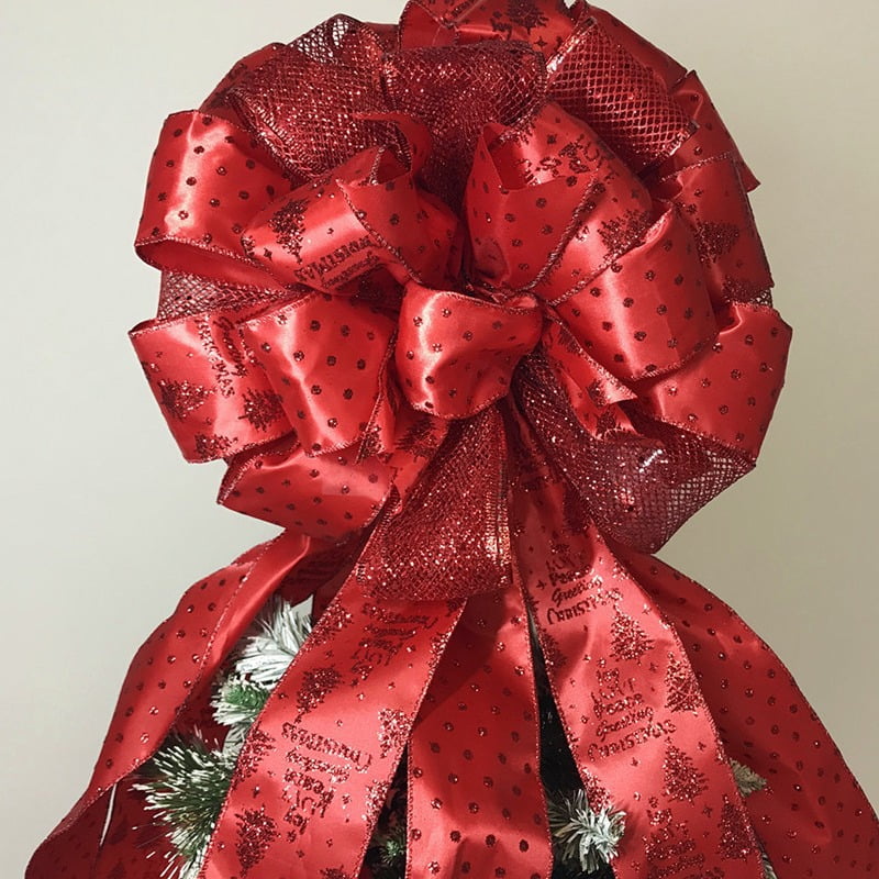 Christmas Tree Top Bow Christmas Tree Big Bow Large Size Christmas Tree ...