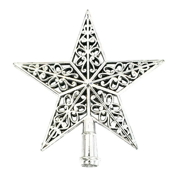 Christmas Tree Top Decoration Hollowed PVC Star Tree Ornament for ...