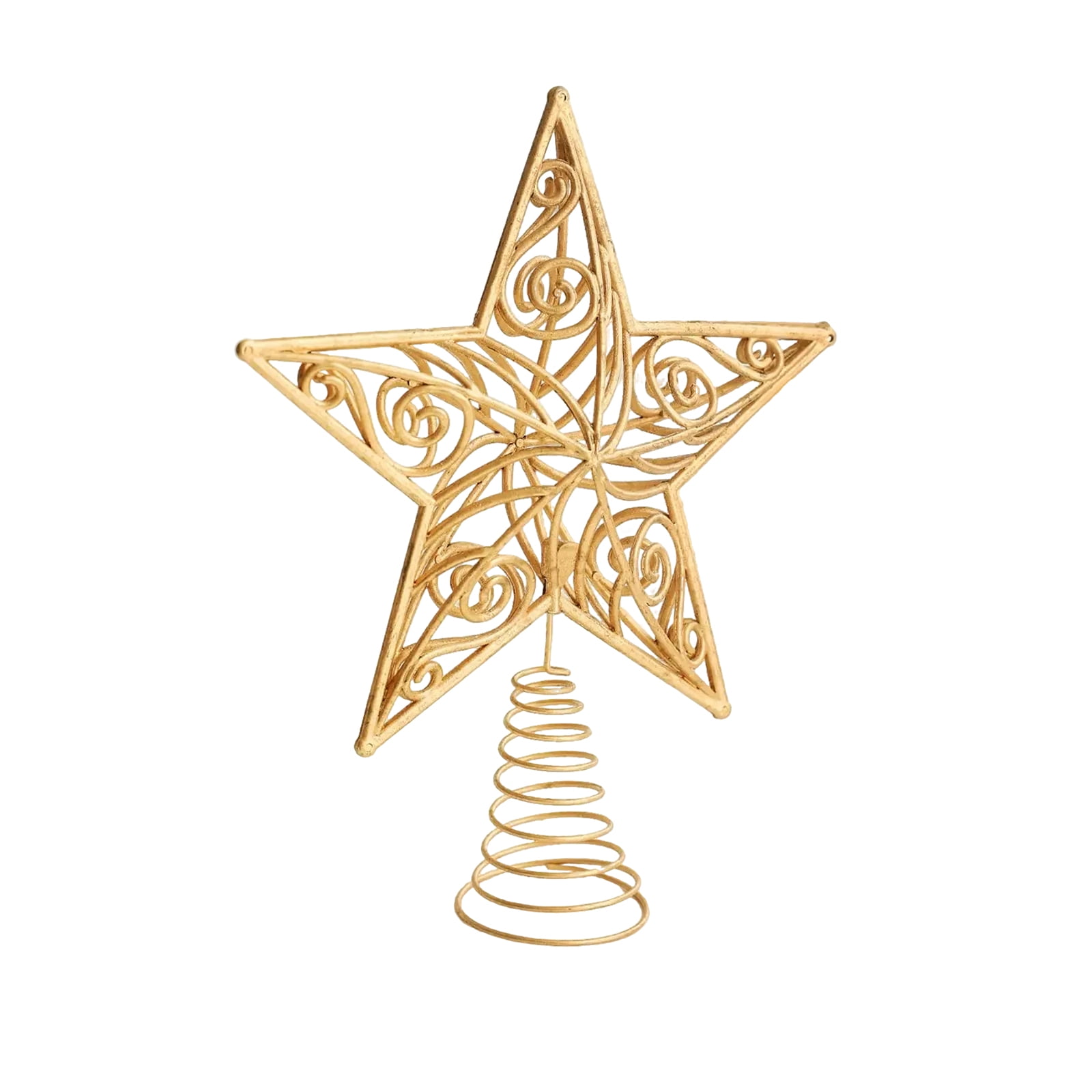 Christmas Tree Top Star Five-Pointed Star Ornament 3D Hollow Out Radial ...