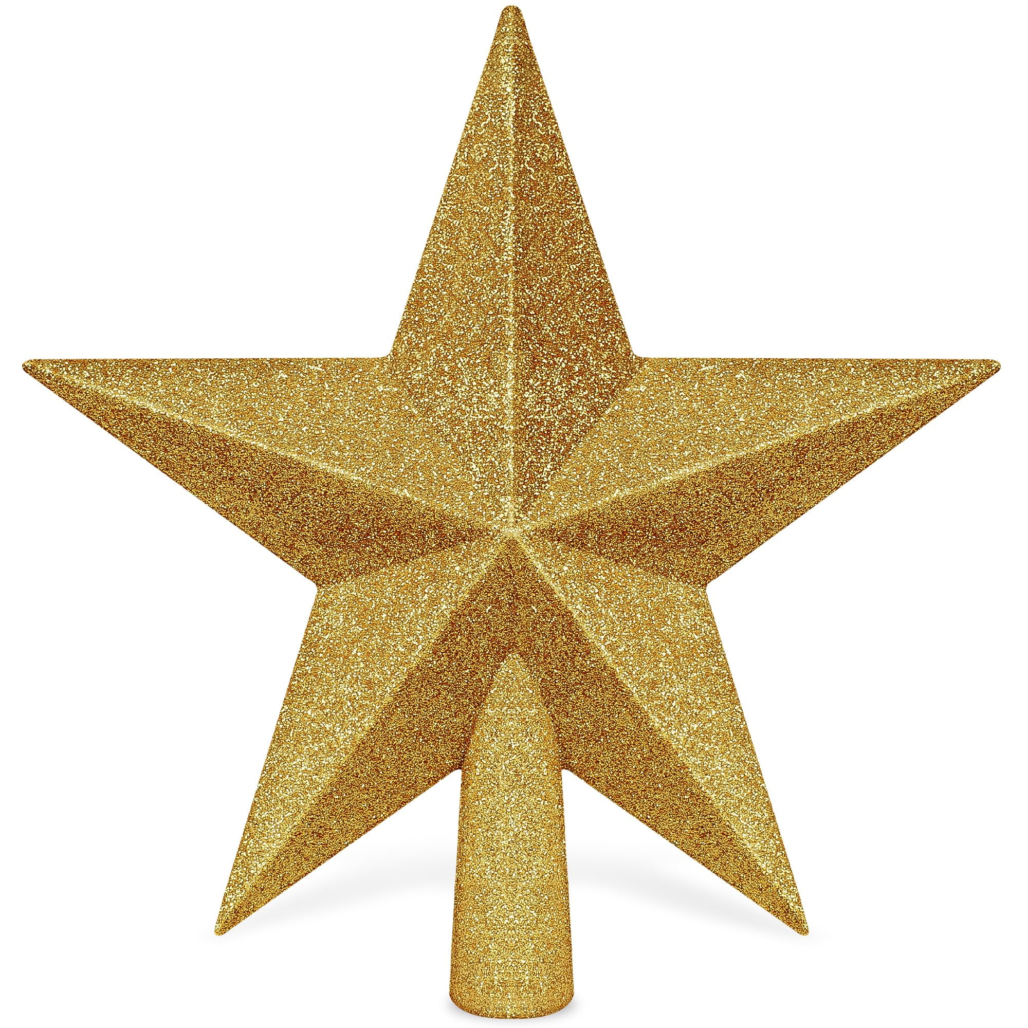 Christmas Tree Topper, 1PCS 6" Gold Glitter Star Tree Topper, 3D Xmas ...