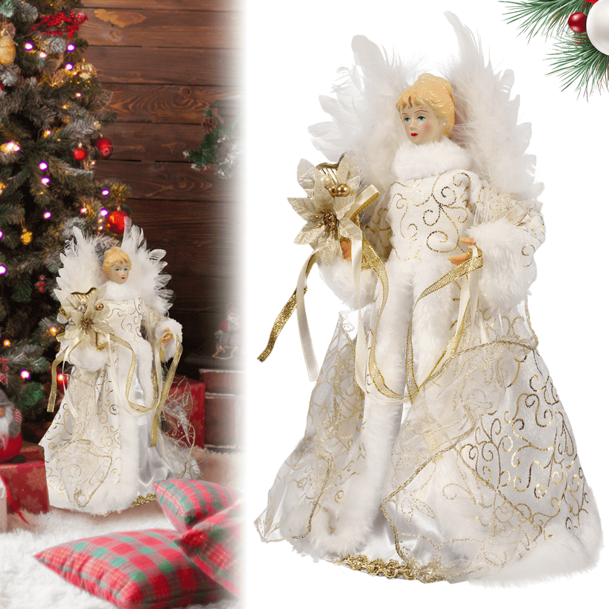 Christmas Tree Topper Angel Topper Xmas Tree Toppers Decorations ...