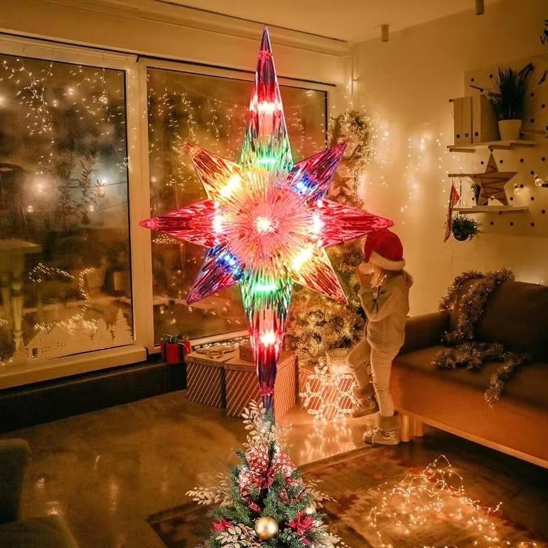Christmas Tree Topper,Bethlehem Star Tree Topper(12 Inch 10 Lights ...