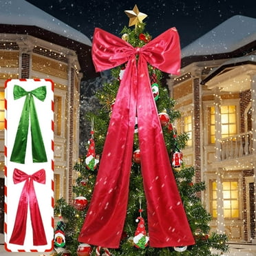 Big Red Bow Velvet Bows for Christmas Tree Great for Large Gifts ...