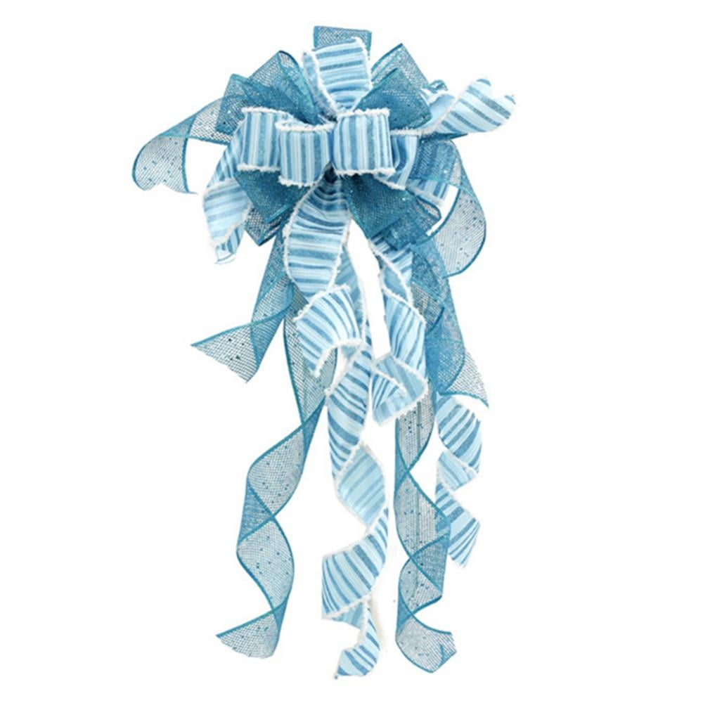 Christmas Tree Topper Bows Large Toppers Bow with Satin Mesh Streamer ...